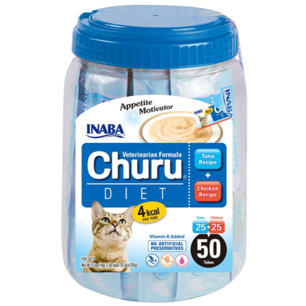 INABA CAT SNACK CHURU VET DIET 50P – TUNA & CHICKEN – Petopia Store