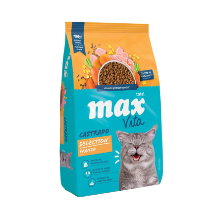 MAX VITA GATO CASTRADO SELECTION FRANGO 20 KG – Petopia Store